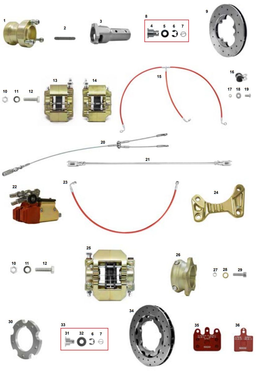CRG V11 Brake System Gold KZ Archives - Acceleration Kart Racing