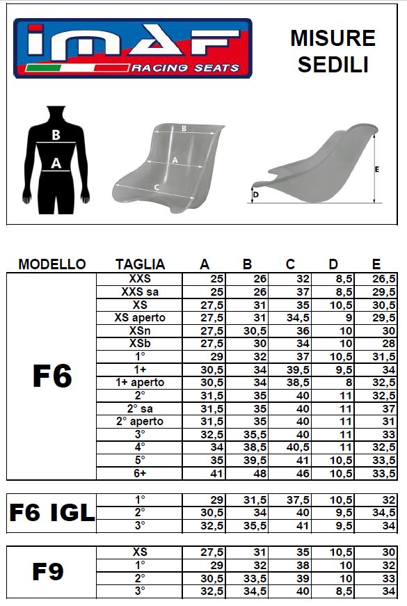 IMAF Model F Flat Bottom Seat- Silver